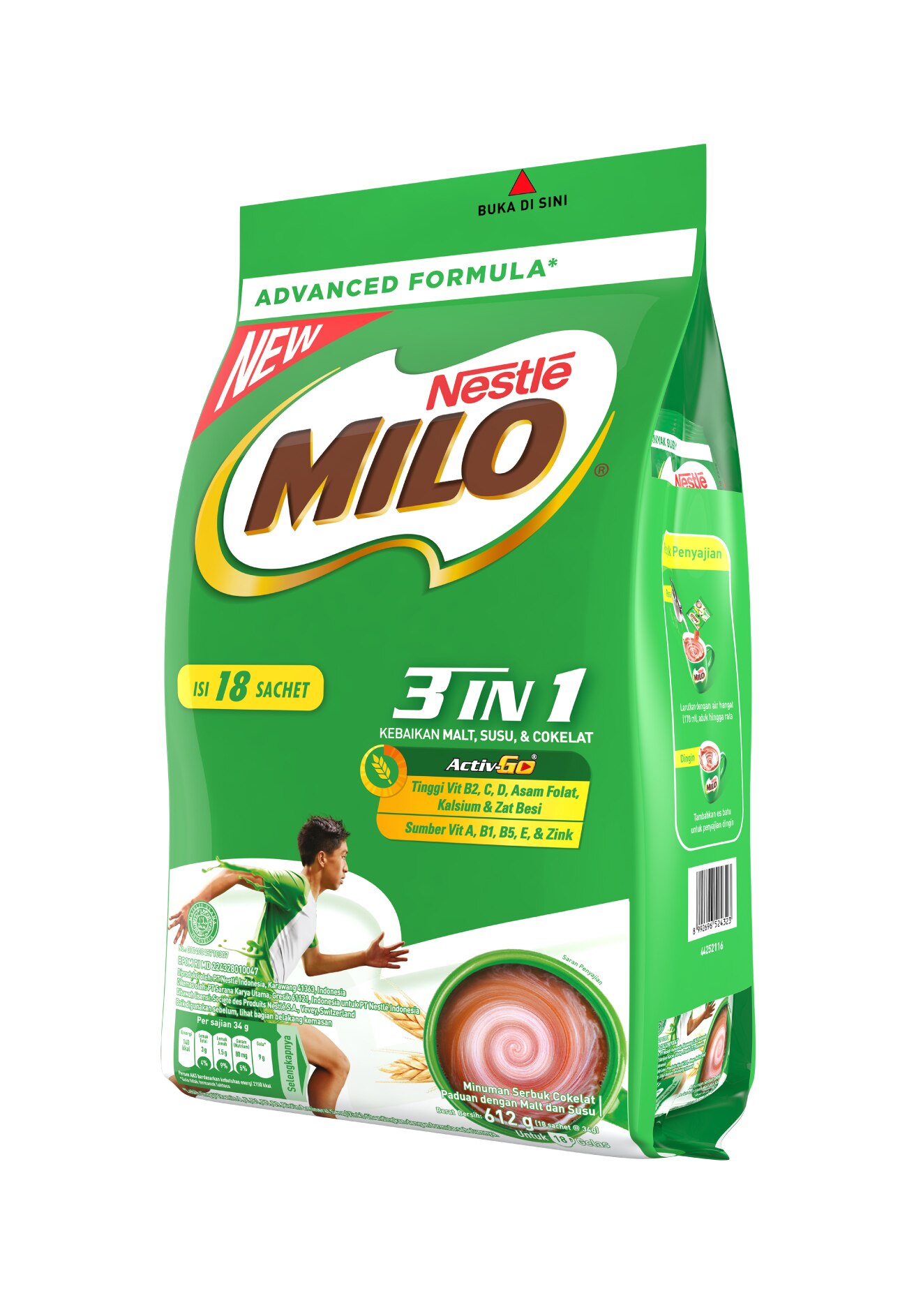 MILO 3in1 Polybag 20 x 35g| MILO Indonesia