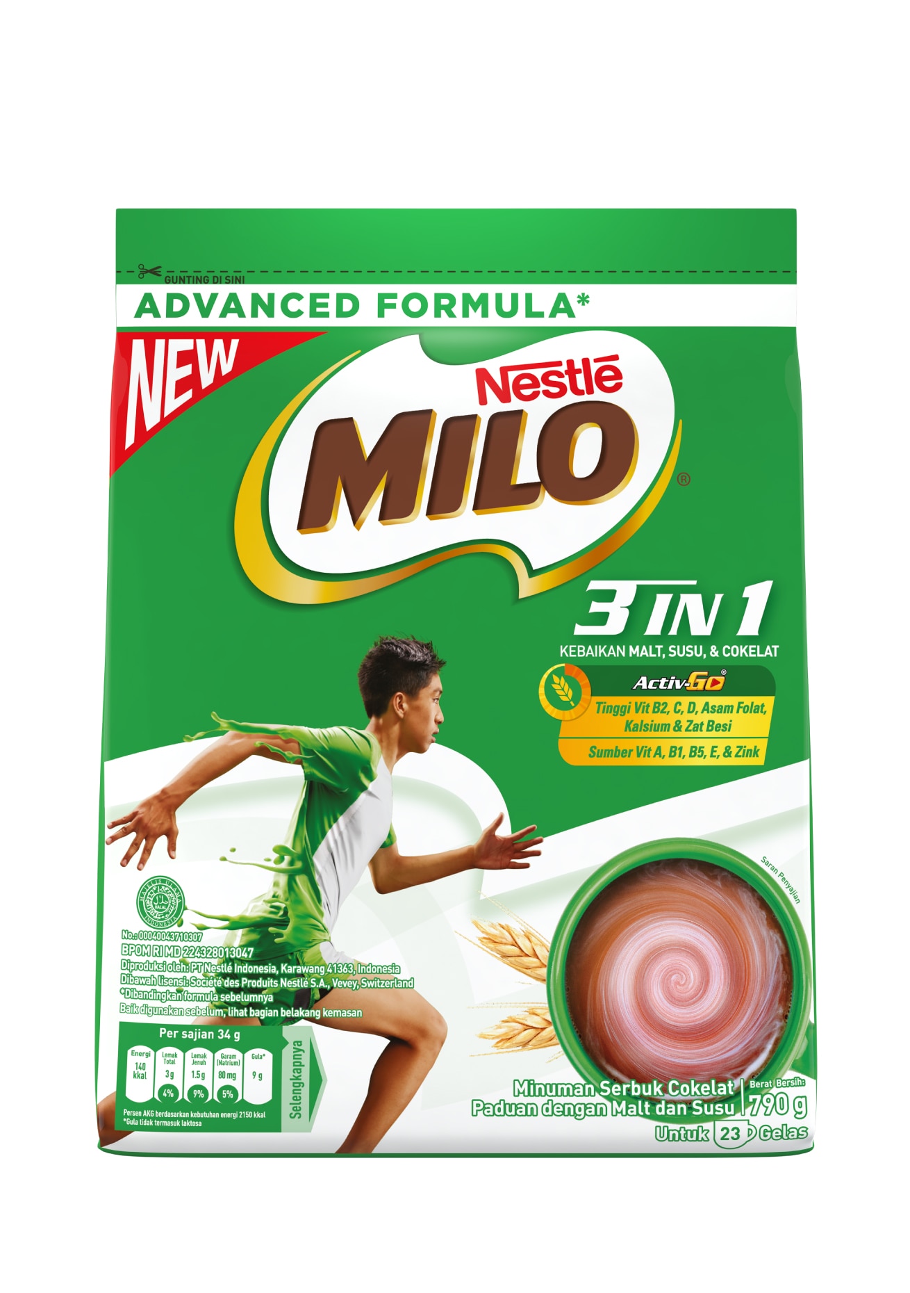 Produk Milo 3in1 Pouch 790g | MILO Indonesia