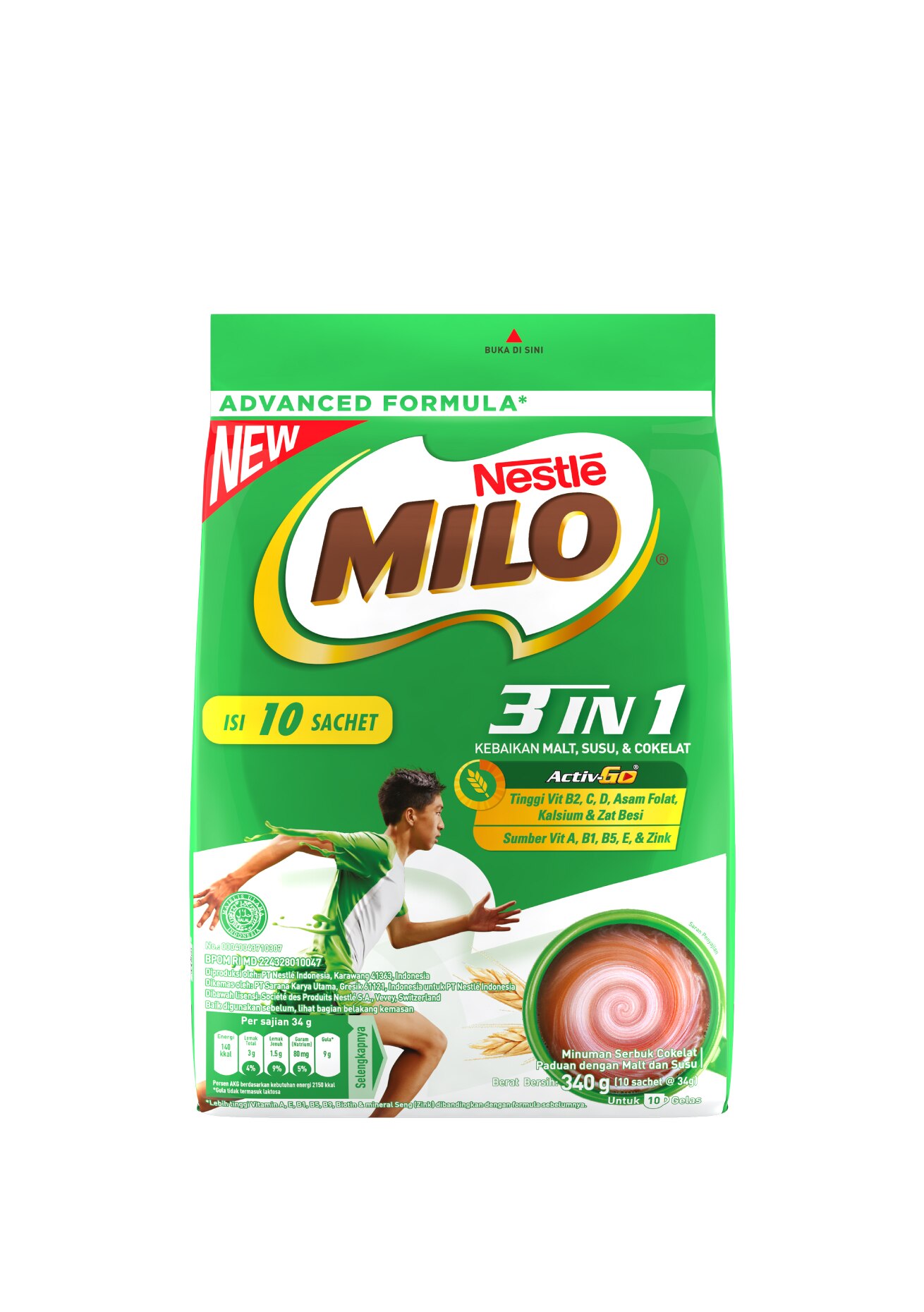 Produk Milo 3in1 Polybag 10x35g | MILO Indonesia