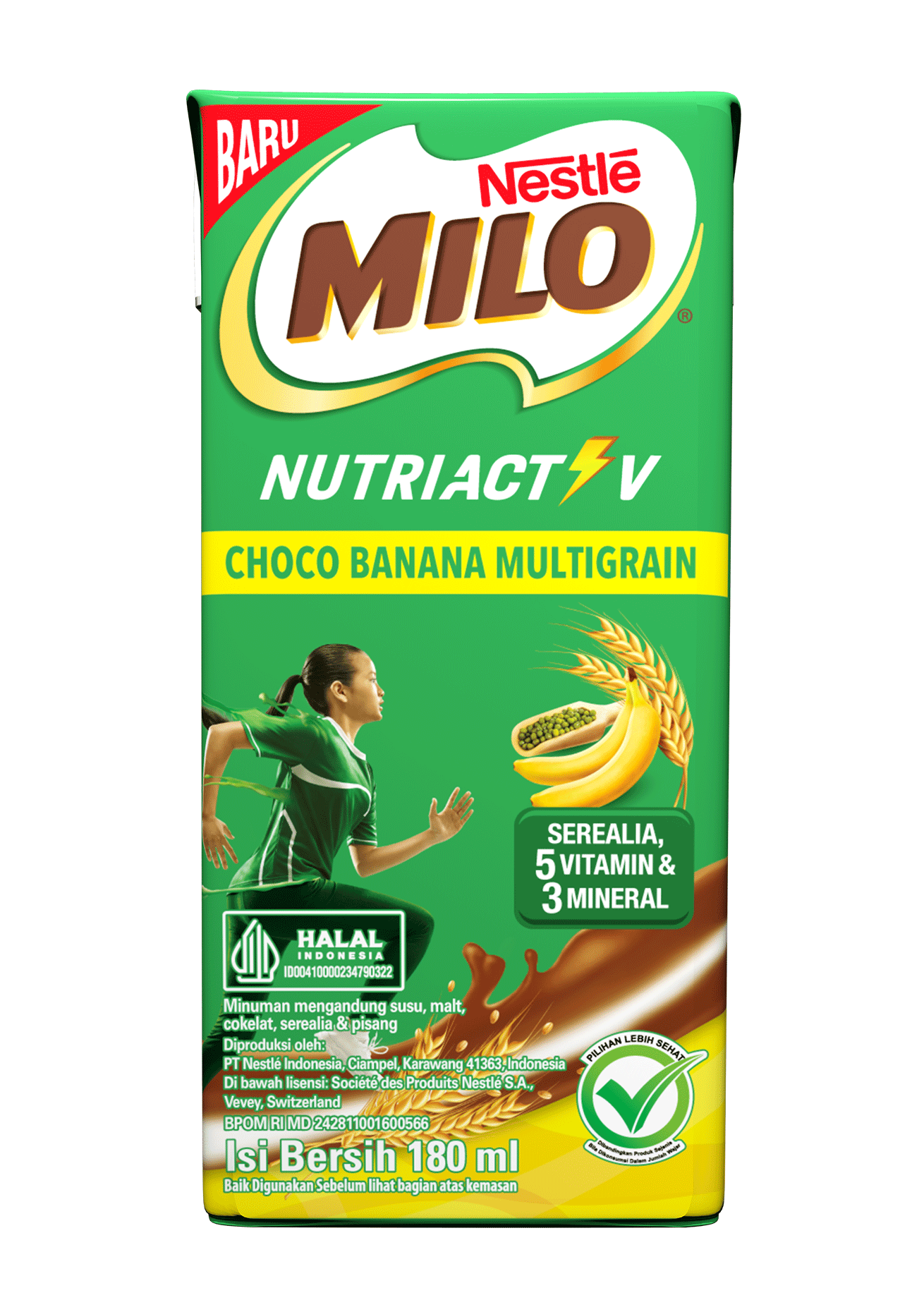 Produk Milo Nutriactiv Choco Banana Multigrain 180ml | MILO Indonesia