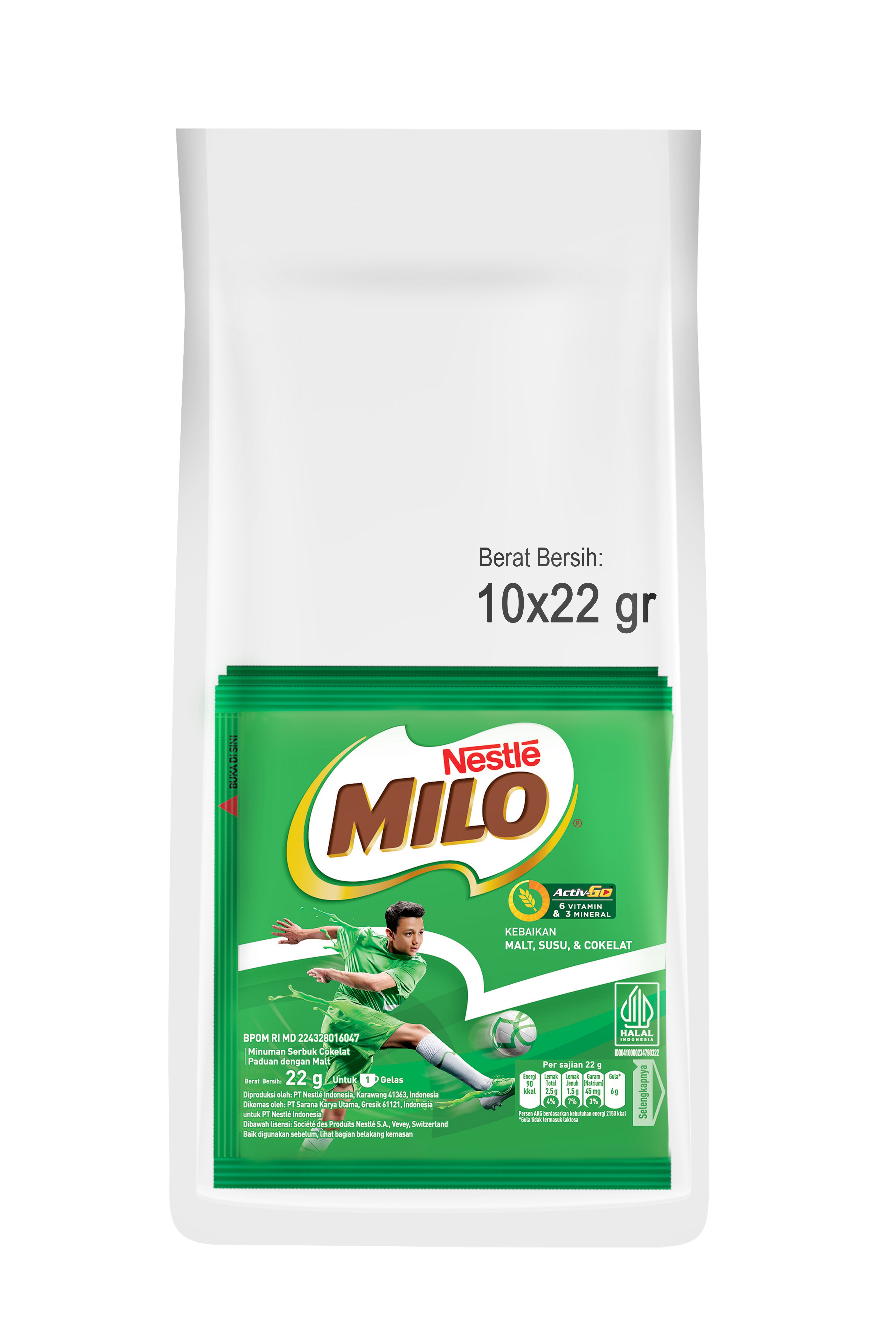 MILO Activ-Go Polybag 11x22g | MILO Indonesia